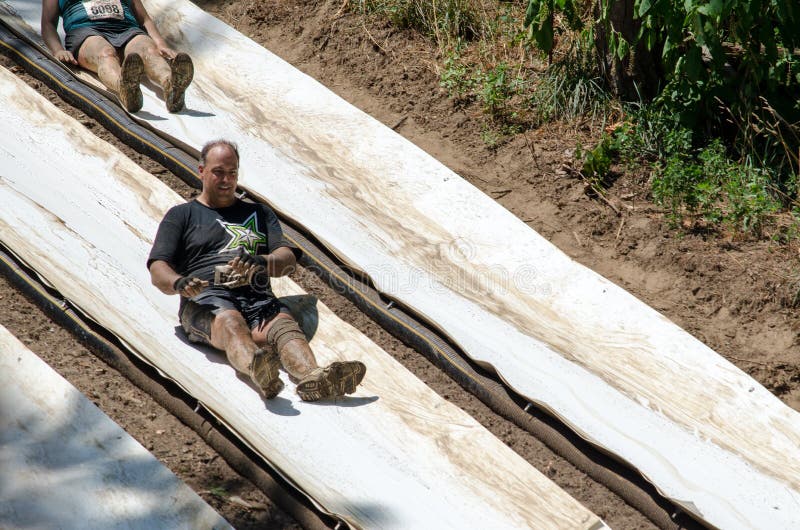 Mud slide editorial stock image. Image of dirt, competition - 34912754