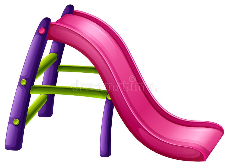 A slide at the park stock vector. Illustration of white - 43294388