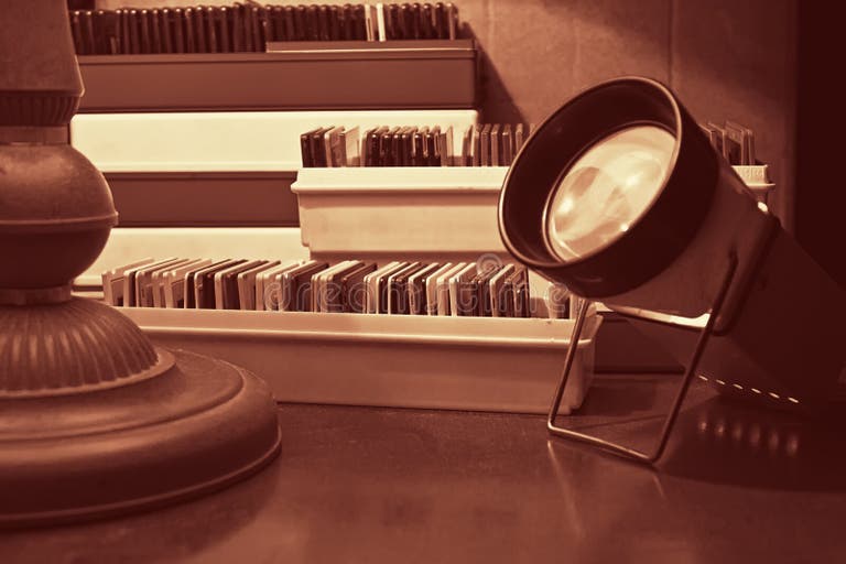 Slide projector and slides stock photo. Image of retro - 31435832