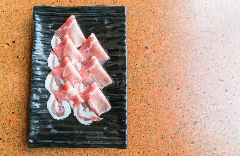 Slide raw meat stock image. Image of slice, green, gourmet - 91787137