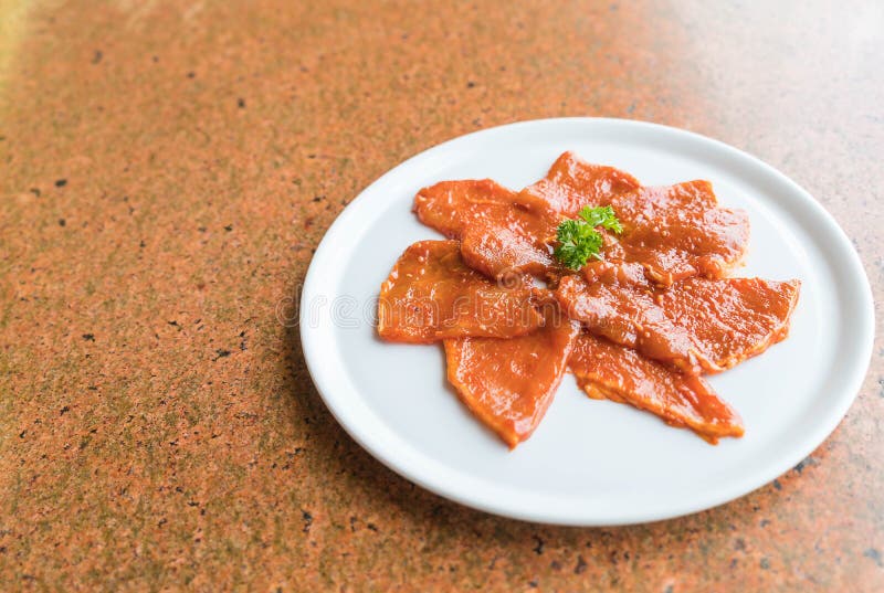 Slide raw meat stock photo. Image of isolated, grilled - 91787552