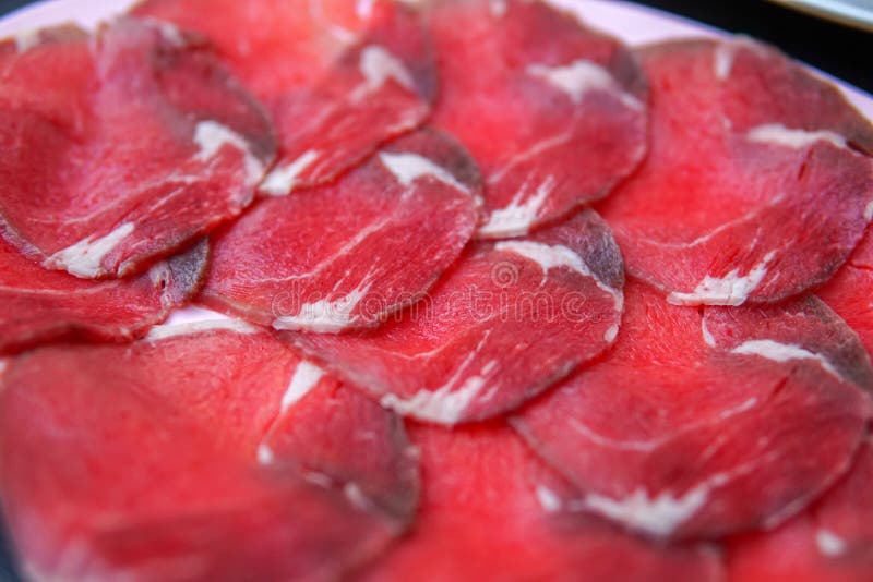 Slide raw meat stock image. Image of cuisine, dinner - 92497143