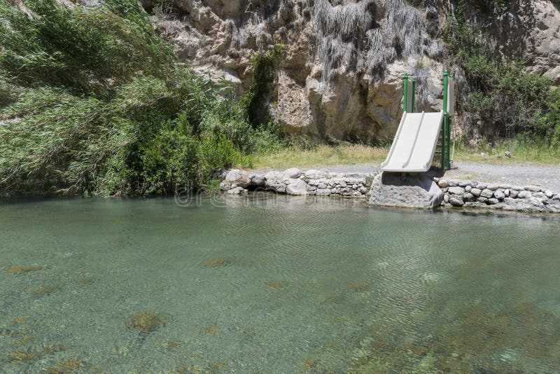 Slide. stock photo. Image of water, waters, pool, wild - 56804774