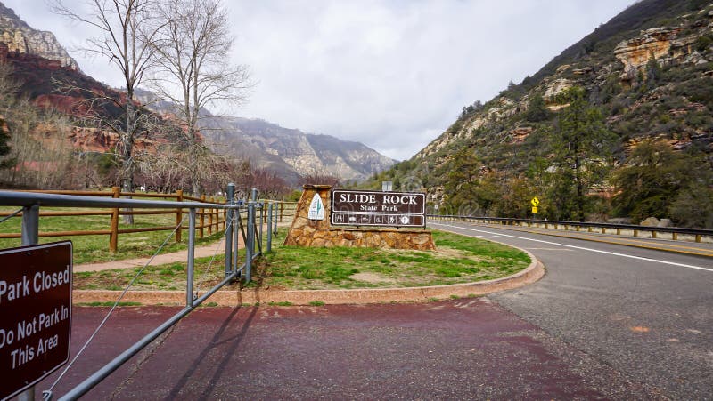 Slide Rock Sedona Arizona editorial photo. Image of infrastructure ...