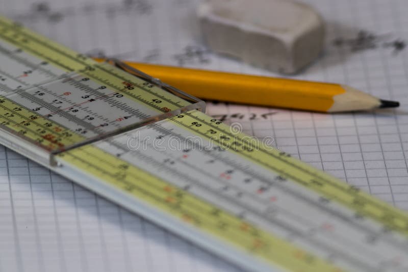 Slide Rule. a Mechanical Analog Computer. Stock Image - Image of think ...