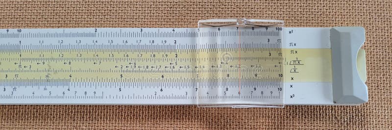 Slide Rule Old Manual Tool for Calculation, Banner Format Stock Image ...