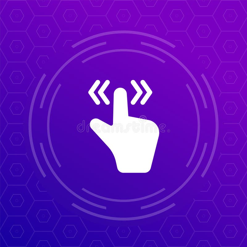 Slide, Scroll Icon, Hand Gesture Vector Pictogram Stock Vector ...