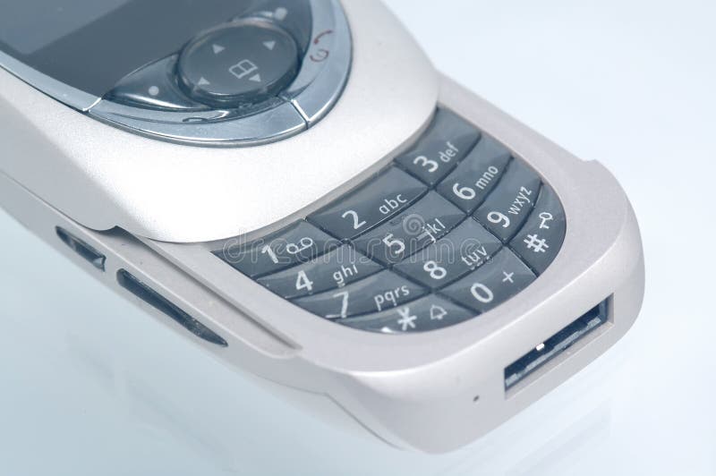 Slide Silver Cell/mobile Phone Stock Image - Image of connect, dial: 991631