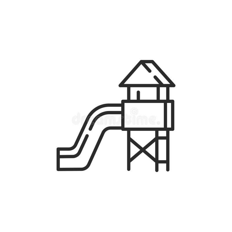 Slide Tower Icon stock illustration. Illustration of adventure - 393576476