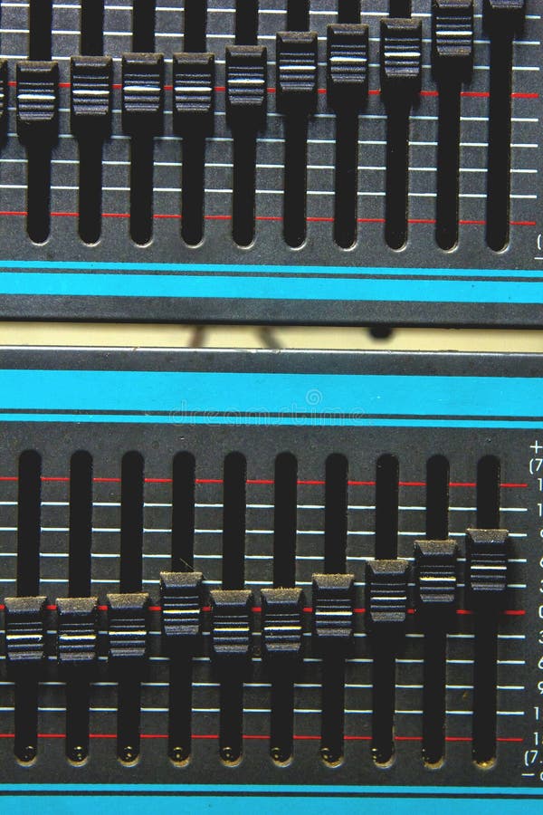 Slide the Volume Control of the Audio Mixer Stock Image - Image of ...