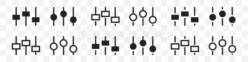 Slide Volume Level Icon. Adjustment Settings Slider Icon Set. Sound ...