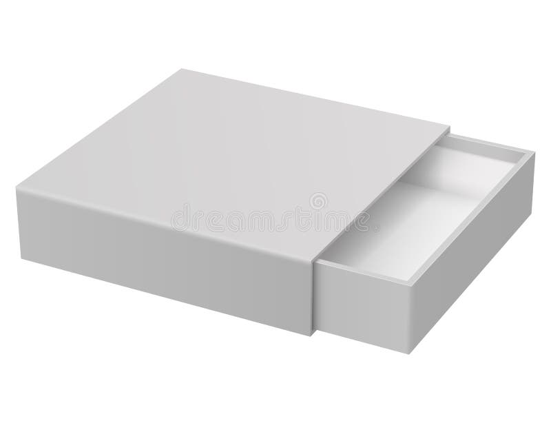 Gray Open Box. Empty Carton Stock Vector - Illustration of year ...