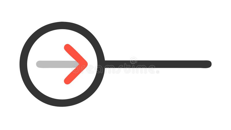 Slider Control with Arrow Icon, Representing Action or Direction ...