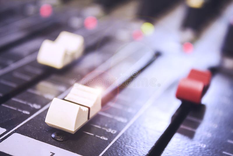 Slider Control in the Boardroom. Stock Photo - Image of effect, analog ...