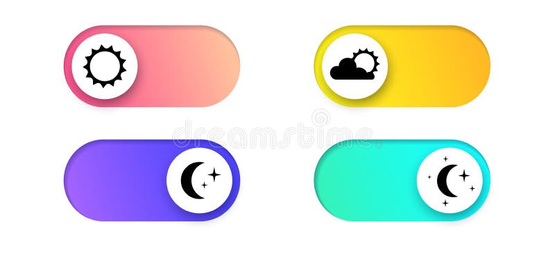 Slider Day Night stock vector. Illustration of website - 252761349