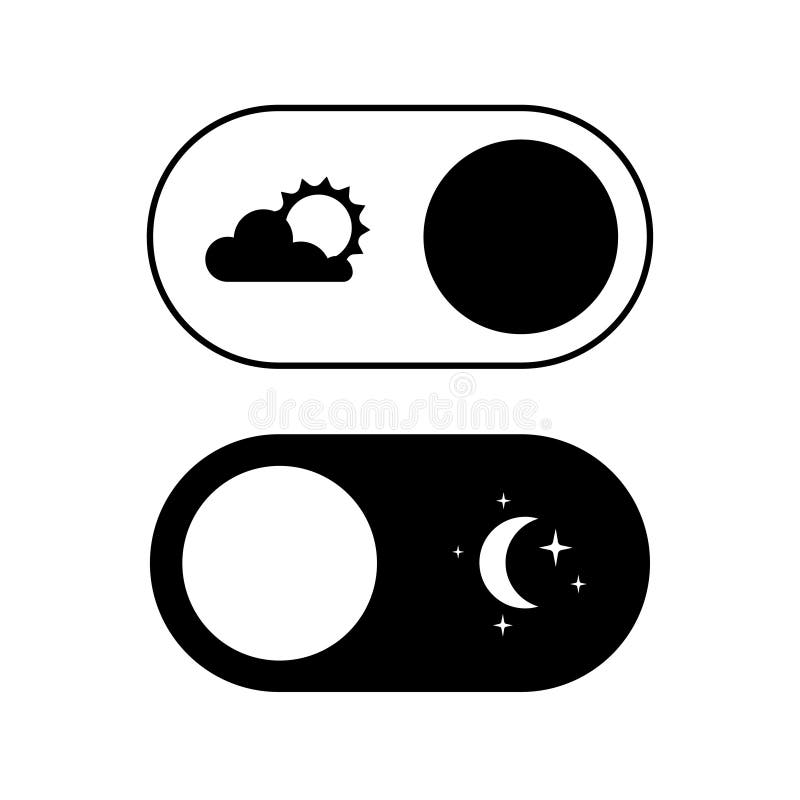 Slider Day Night stock vector. Illustration of icon - 254303655
