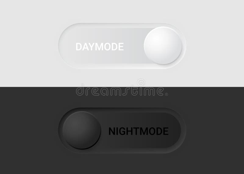 Slider with Day and Night Switching Mode. Neomorphism Element Design ...