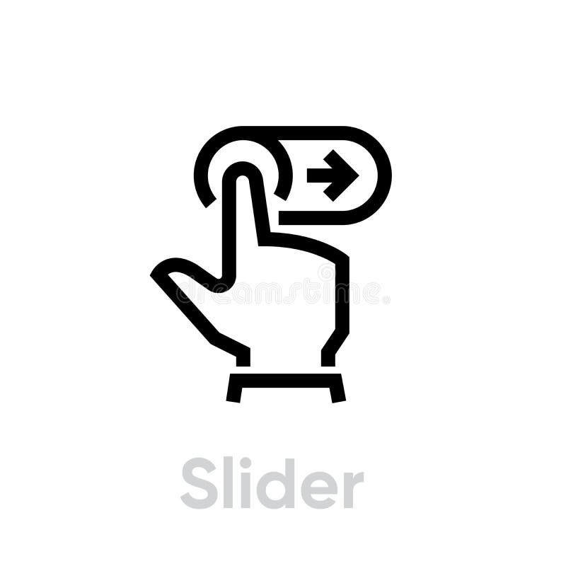 Finger Slider Button Stock Illustrations – 244 Finger Slider Button ...