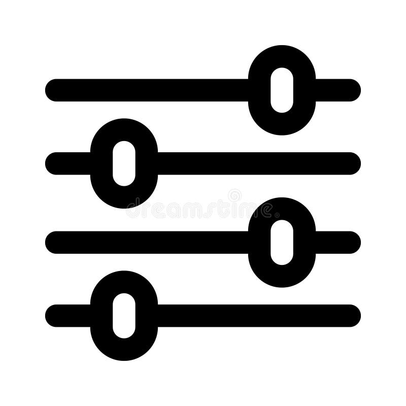 Sliders Icon for Web User Interface Design Stock Vector - Illustration ...