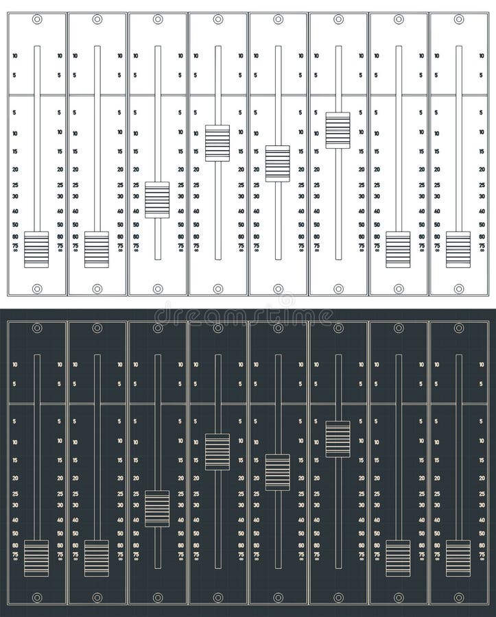 Sliders or Faders Control Board, Fader Icon Stock Vector - Illustration ...