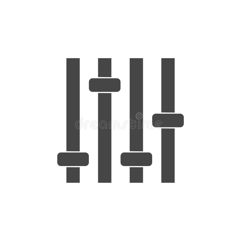 Sliders or Faders Control Board, Fader Icon Stock Vector - Illustration ...