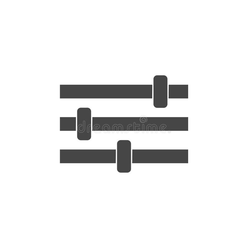 Sliders or Faders Control Board, Fader Icon Stock Vector - Illustration ...