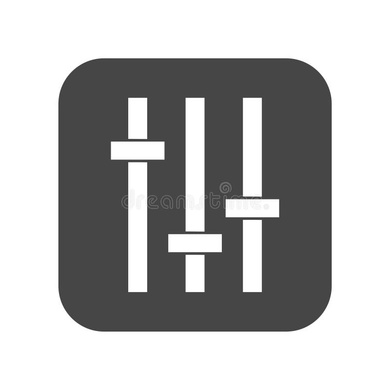 Sliders or Faders Control Board, Fader Icon Stock Vector - Illustration ...