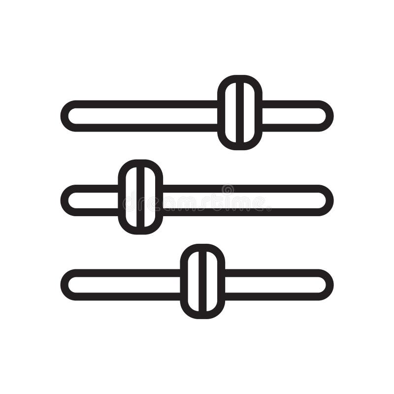 Sliders Icon Vector Sign and Symbol Isolated on White Background ...