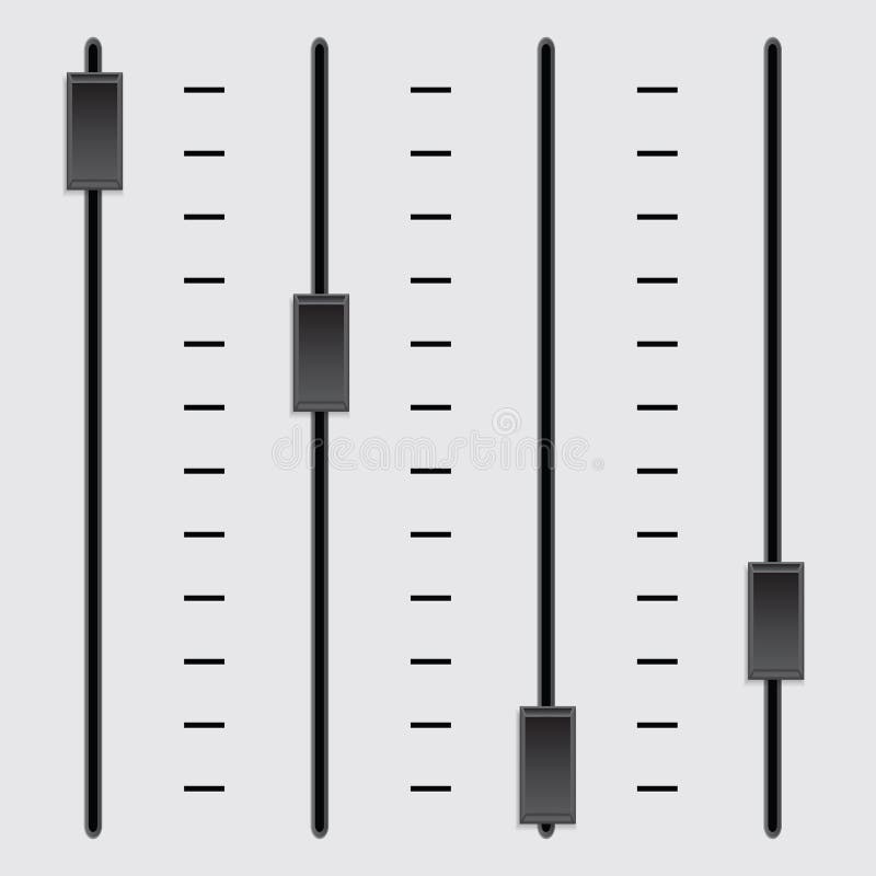 Sliders stock vector. Illustration of boards, audio - 124287619