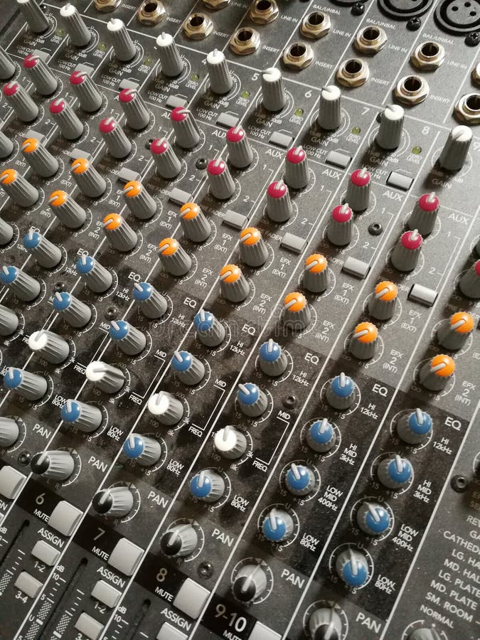 Sliders of Sound Controller in Recording Studio Stock Image - Image of ...
