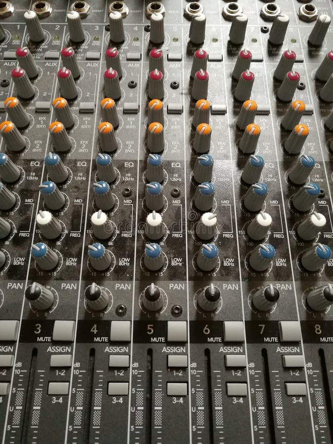 Sliders of Sound Controller in Recording Studio Stock Image - Image of ...