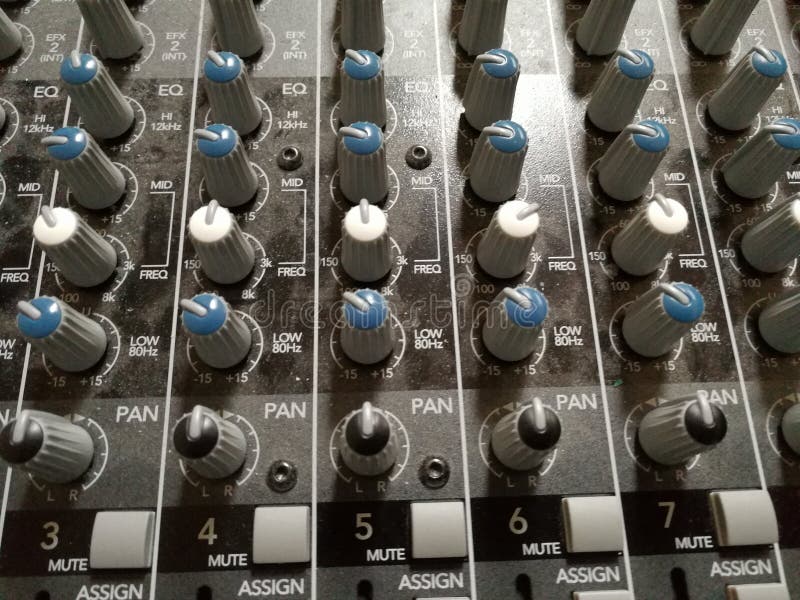 Sliders of Sound Controller in Recording Studio Stock Image - Image of ...