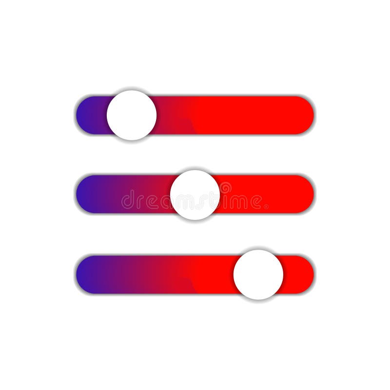 Sliders Ui. Icon Buttons for Mobile Menu and Navigation. Stock Vector ...