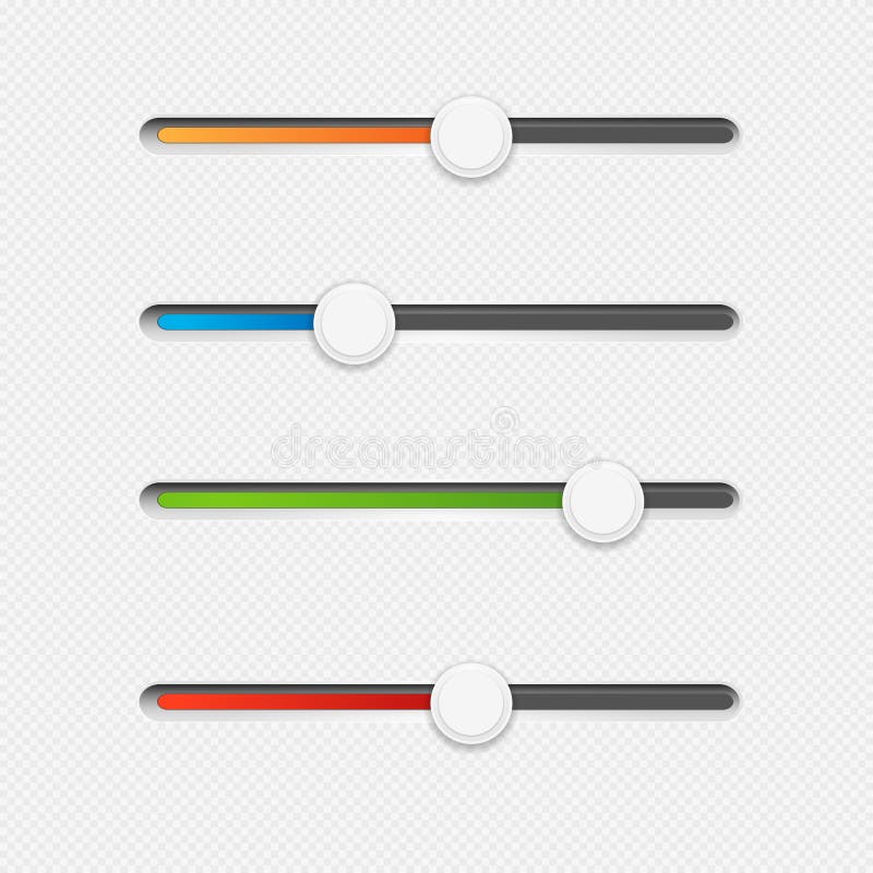 Sliders on white stock vector. Illustration of options - 38476682