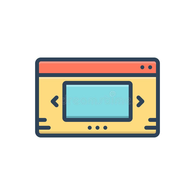 Color Illustration Icon for Slides, Slideshow and Convert Stock ...