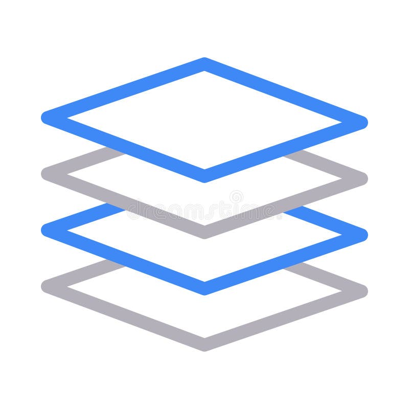 Slides Vector Color Line Icon Stock Vector - Illustration of button ...