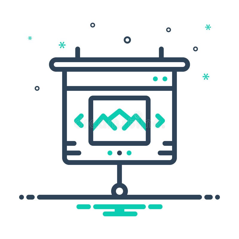 Mix Icon for Slideshow, Projector and Board Stock Vector - Illustration ...