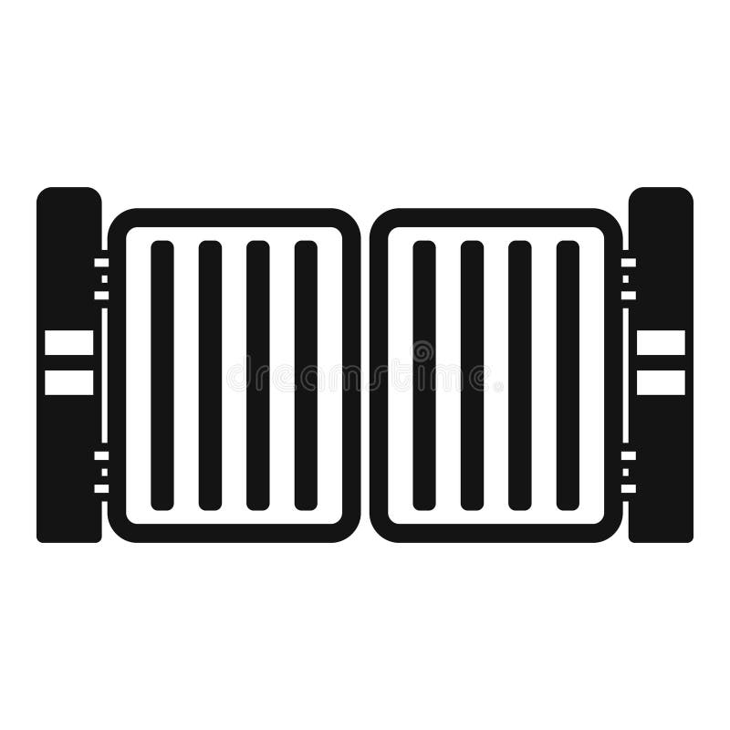Sliding Automatic Double Gate Closing System Stock Vector ...