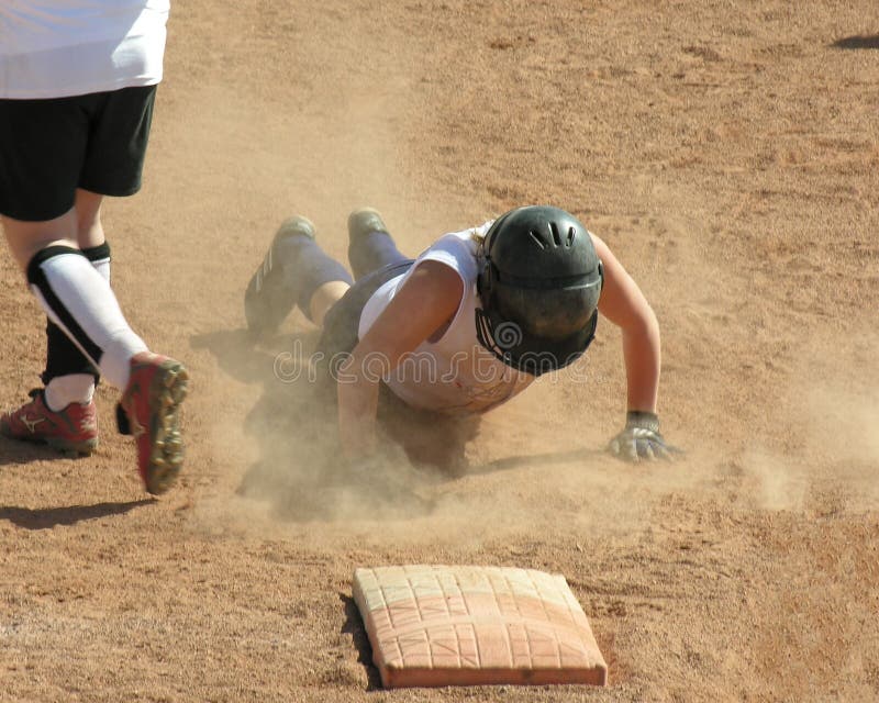 Sliding Back stock image. Image of athlete, play, girl - 131989