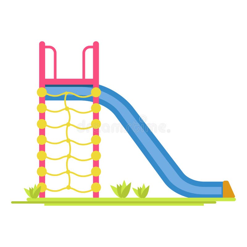 Sliding Board on Playground Stock Vector - Illustration of play ...