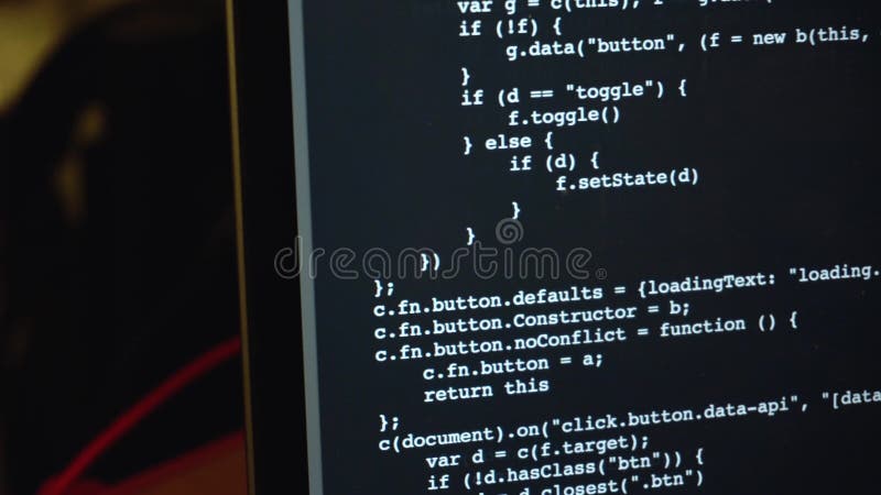 Sliding Camera To Screen of Laptop with Source Code Stock Video - Video ...