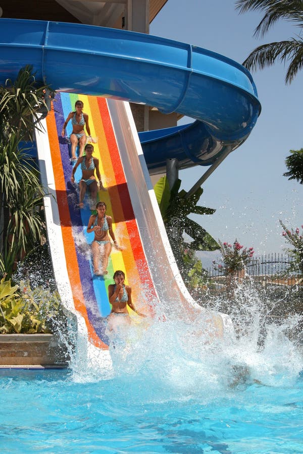Water slide stock image. Image of park, vacation, themepark - 1112181