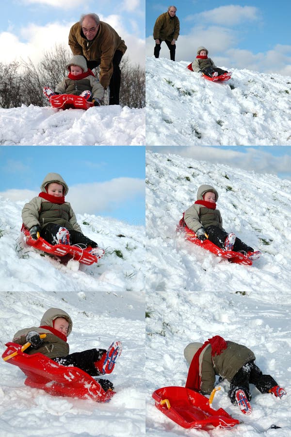 Sliding Down! stock image. Image of granddad, exciting - 6767397