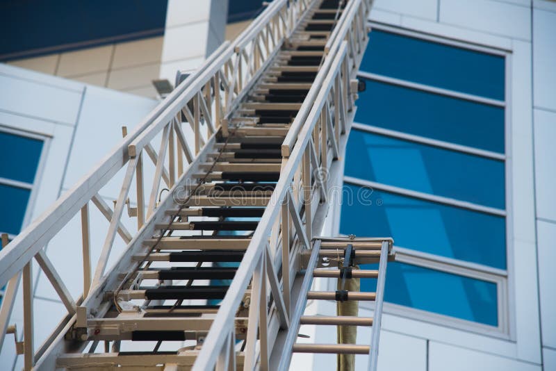 Sliding fire escape stock image. Image of steps, cantilever - 209796999