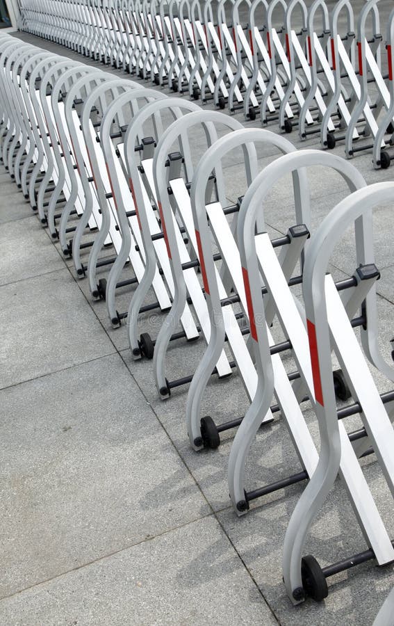 Sliding and Folding Barrier Stock Image - Image of material, industrial ...