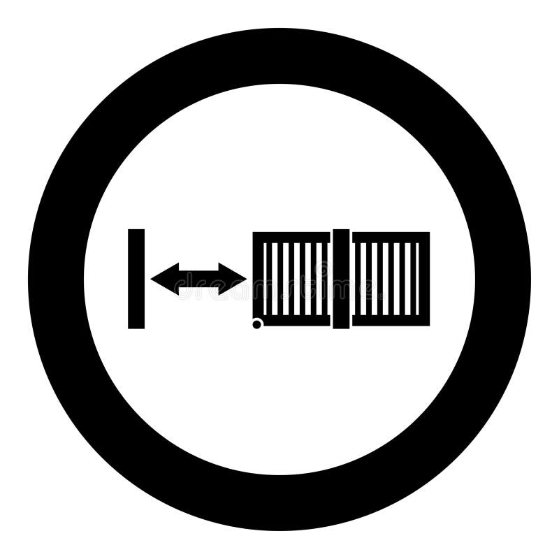 Sliding Gates Automatic Lattice Fence System Entry Enclosure Icon in ...