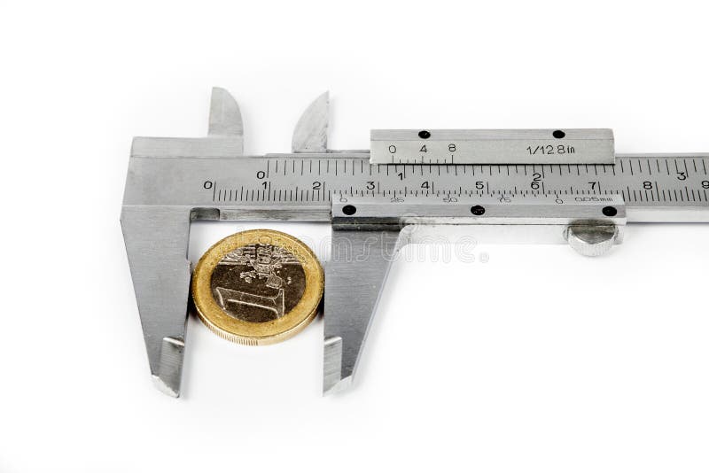 Sliding Gauge With A Coin Picture. Image: 20065959