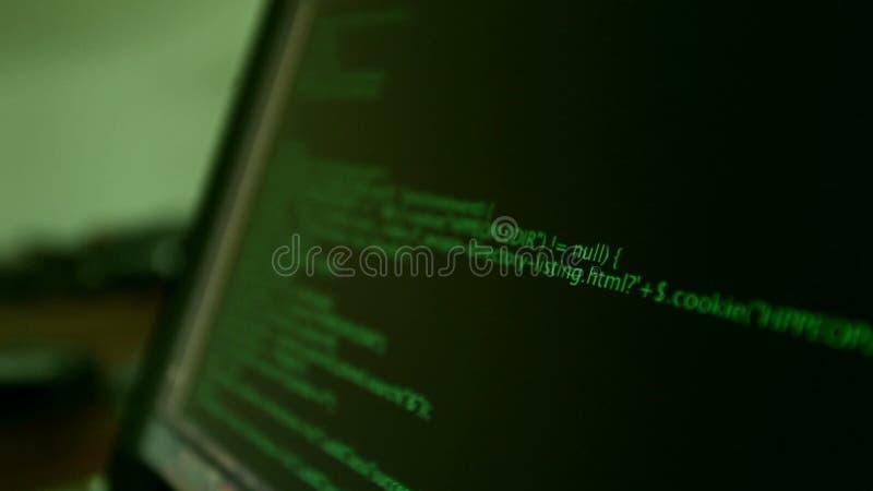 Html Code On The Computer Screen Software Developer Scrolling Programming Code Abstract