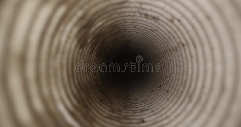 Sliding Inside Dirty Corrugated Drainage Pipe Stock Video - Video of ...