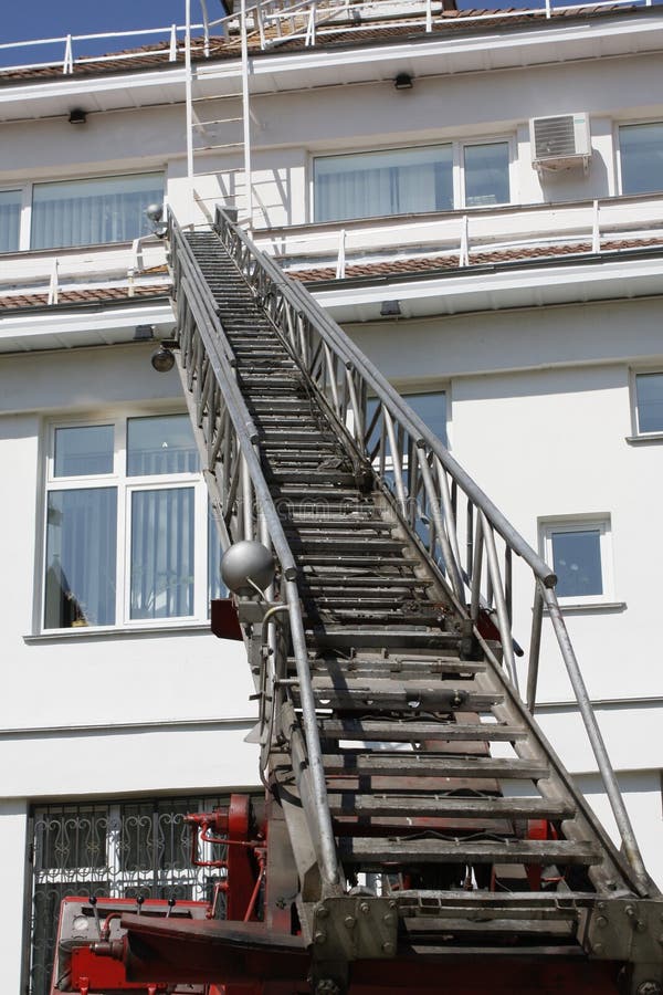 Firefighter Sliding Down The Fireman S Pole Stock Photo - Image of ...